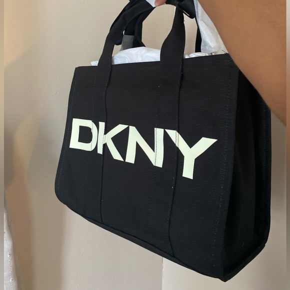 Dkny | Bags | Dkny Canvas Tote Bag Blackwhite | Poshmark